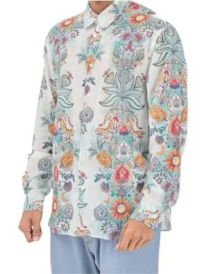 Just Cavalli Floral-print Shirt - Blue