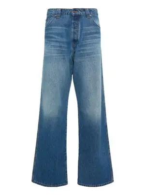 Khaite Winslow Mid Rise Baggy Jeans - Blue