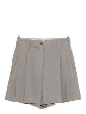 Brunello Cucinelli Double Pleated Shorts - Gray