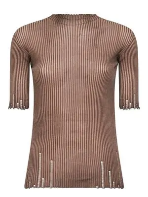 UMA WANG Short-sleeved Knitted Cardigan - No