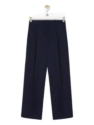 Loewe Wide-leg Tailored Trousers - Deep Navy Blue