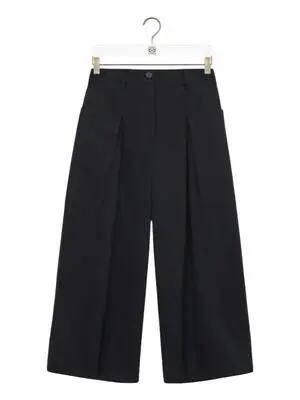 Loewe Wide Leg Trousers With Patch Pockets - Black