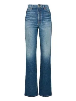 Khaite Danielle High-rise Straight Leg Jeans - Blue