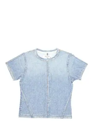 RAG & BONE Rag & Bone Crewneck Short-Sleeved Denim T-Shirt