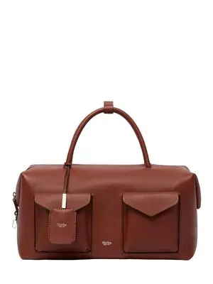 Max Mara Cargo Pocket Top Handle Tote Bag - Rust-colored
