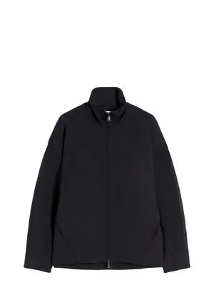 Max Mara Zip-up High Neck Sweatshirt - Black