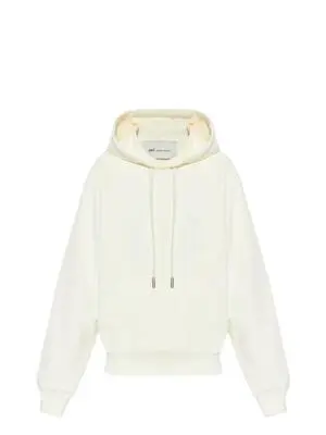 Ami Drawstring Hooded Sweatshirt - White
