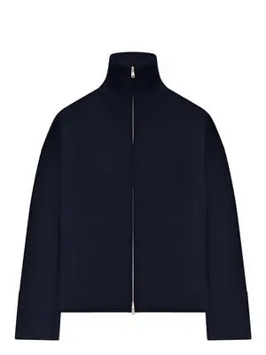 Max Mara High Neck Zip-up Cardigan - Black