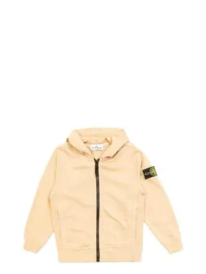Stone Island Zip-up Hoodie - Dove-grey