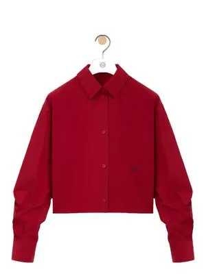 Loewe Cropped Logo Shirt - Red