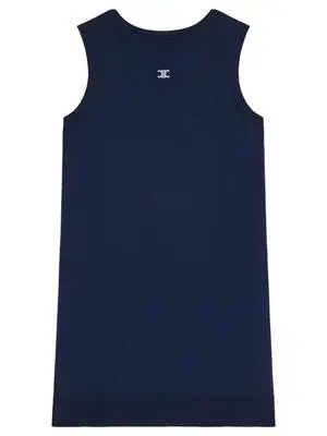 Celine Mini Dress In Fine Wool - Deep Blue