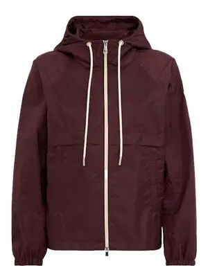Moncler Coquelicot Hooded Nylon Casual Jacket - Red