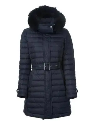 Burberry Long Sleeve Down Jacket With Hood - Black