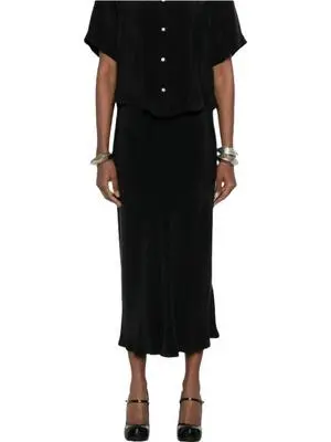 MAISON MARGIELA Slip Midi Skirt - Black