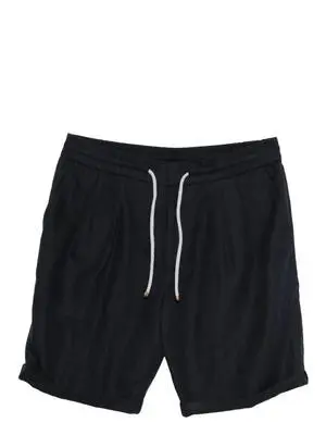 Brunello Cucinelli Pleated Drawstring Shorts - Black