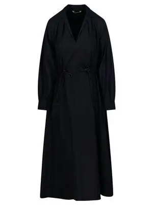 Max Mara Max Mara Flared Poplin Dress Black