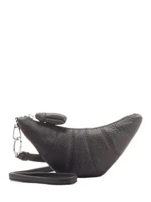 LEMAIRE Croissant Leather Coin Purse Black