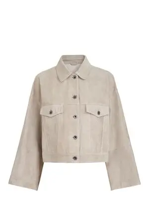 Brunello Cucinelli Long Sleeve Embellished Jacket - Nude