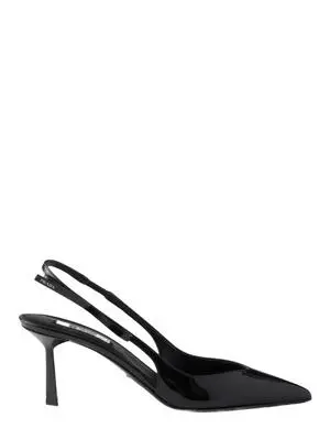 Prada Pointed-toe Slingback Pumps With Geometric Heel - Black