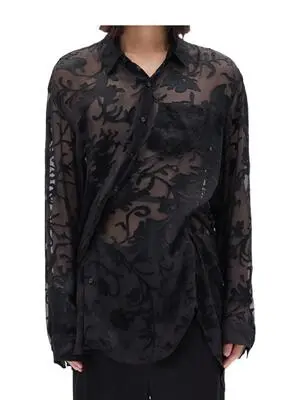 ANN DEMEULEMEESTER Mark Floral Pocket Shirt - Black