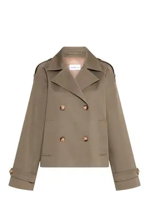 Marella Short Trench Coat - Khaki