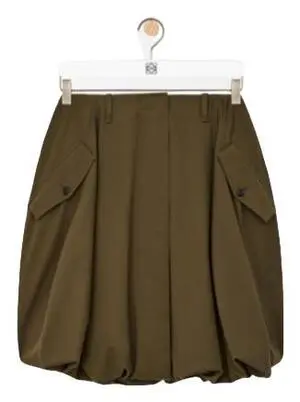 Loewe Mid Waist Buttoned Mini Skirt - Green