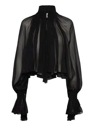 Khaite Khaite Durer Ruffled Silk Shirt No