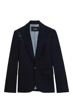 Zadig&Voltaire Vavy Rhinestone-embellished Blazer - Ink