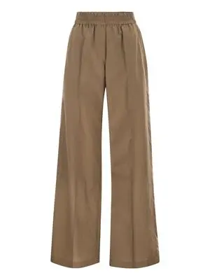 Brunello Cucinelli Pleated Wide-leg Trousers - Brown