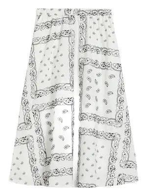 Max Mara Weekend Max Mara Poplin Midi Skirt With Embroidery White
