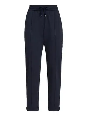 Brunello Cucinelli Brunello Cucinelli Drawstring Tapered-Leg Sweatpants Blue