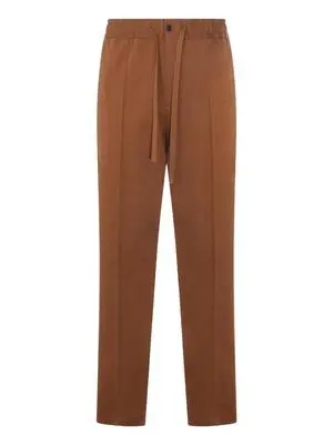 Valentino Garavani Valentino Pleated Drawstring Trousers Brown