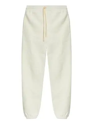 JIL SANDER Joggers With Drawstring Waist And Cuffed Hems - White