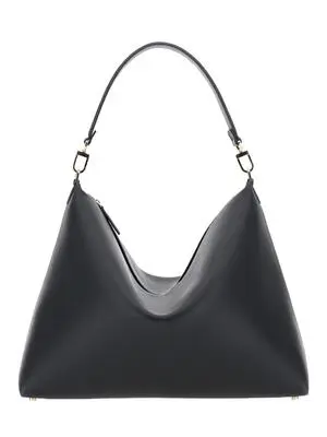 TOTEME Medium Bevel Grained-leather Bag - Black