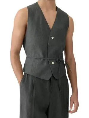 Jacquemus Raysan Button Waistcoat - Dark Gray