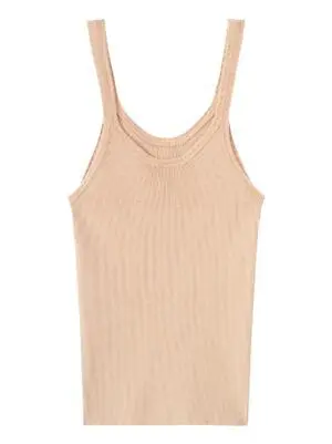 ERMANNO SCERVINO Ermanno Scervino Sleeveless Ribbed Viscose-Blend Tank Top