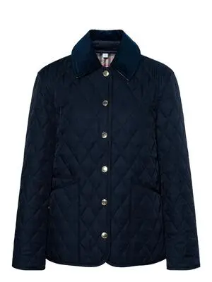 Burberry Quilted Jacket With Snap Closure - Black