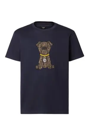 Fendi Logo Dog Crewneck T-shirt - Black
