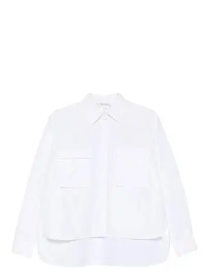 Max Mara Long Sleeve Shirt With Classic Collar - White