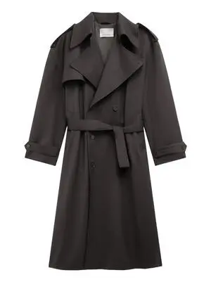 THE FRANKIE SHOP Dursley Tailored Trench Coat - Brown