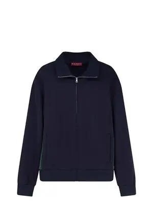 Gucci Zip-up Technical Jersey Jacket - Dark Blue
