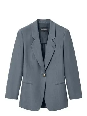 Giorgio Armani Single-breasted Peak-lapel Blazer - Grey