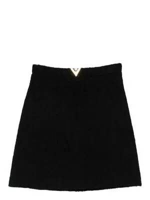 Valentino Garavani Triangle-detail Mini Skirt - Black