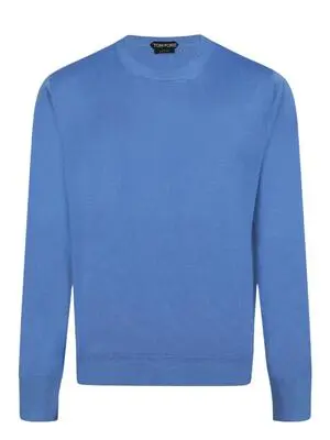 TOM FORD Crewneck Long-sleeved Pullover - Blue