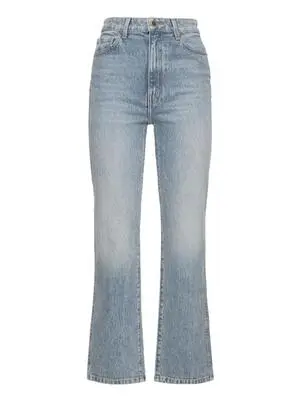 KHAITE Khaite Abigail Cotton Straight Leg Jeans