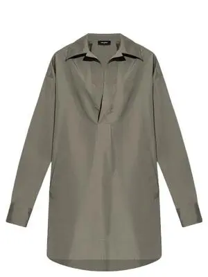 Dsquared2 Long-sleeved V-neck Dress - Gray