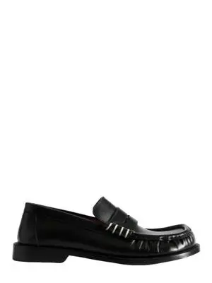 J.W.ANDERSON Loafer Moccasins With Box Stitch Detailing - Black
