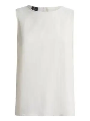 Etro Crewneck Sleeveless Tank Top - White