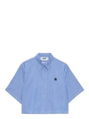 MSGM Striped Shirt - Blue And White