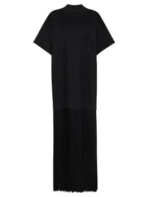 ALAÏA Alaïa Fringed High Neck T-Shirt Dress